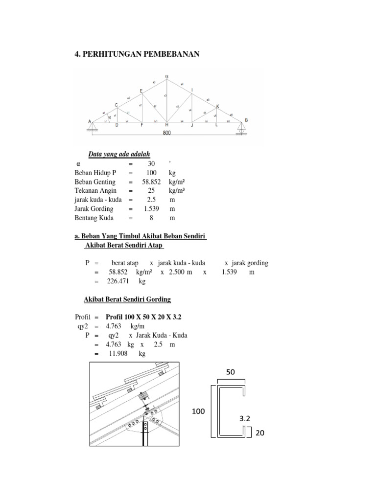 Perhitungan Pembebanan KUDA2 | PDF