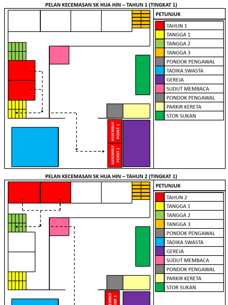 Pelan Laluan Kecemasan SKHHE 2024 | PDF