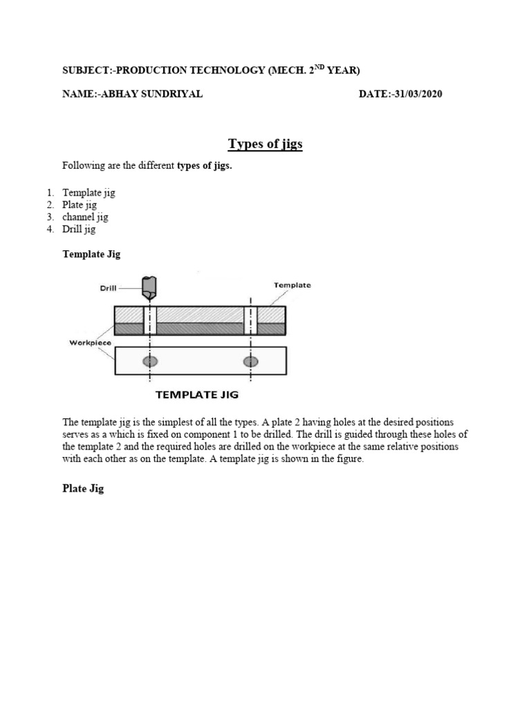 Types of Jigs and Fixtures Explained | PDF | Drill | Drilling
