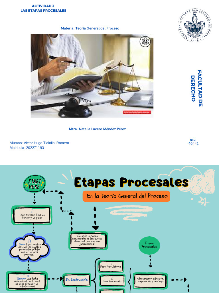 Actividad 3. Las Etapas Procesales | PDF | Sentencia (ley) | Ley procesal