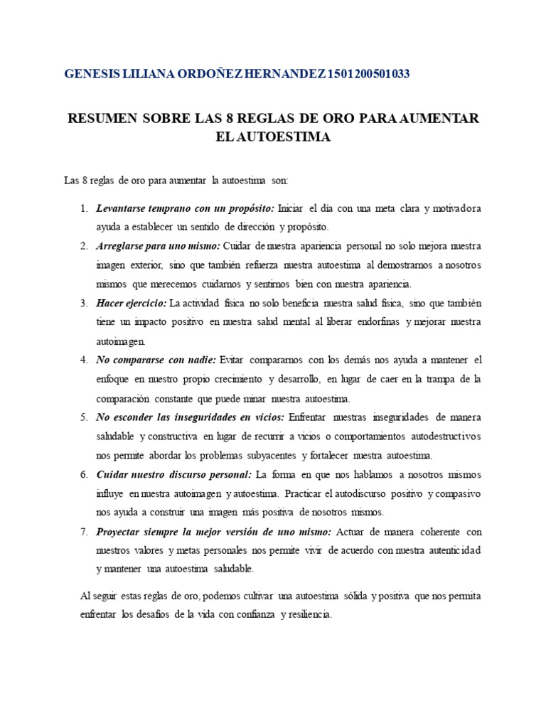 8 Reglas de Oro | PDF