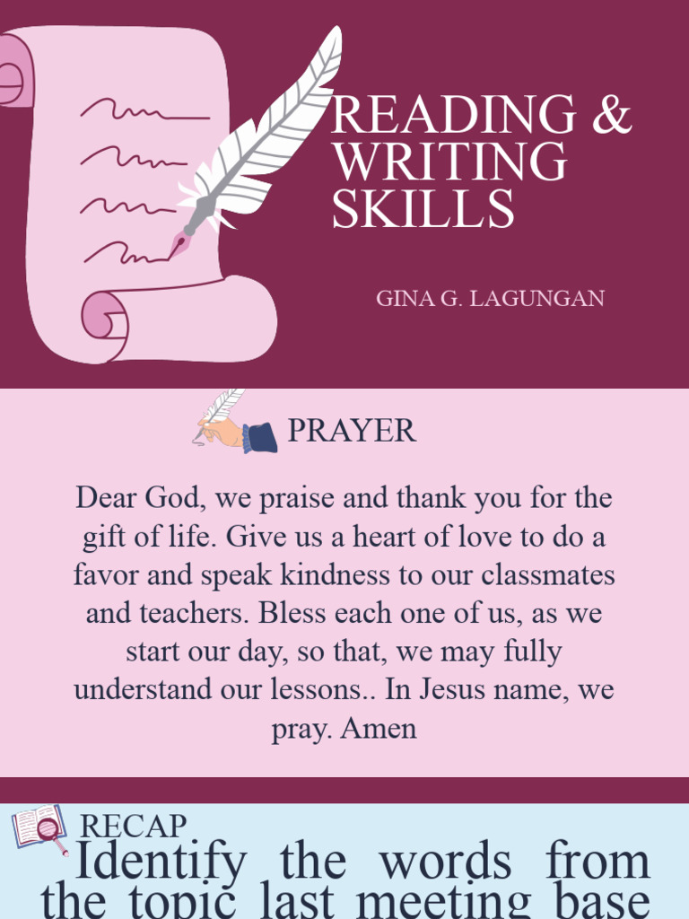 Co3 - PPT (Reading & Writing) | PDF | Comma | Adjective