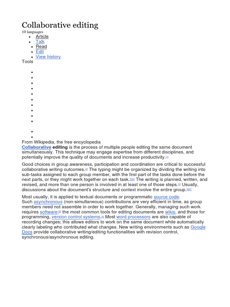 Collaborative Editing | PDF