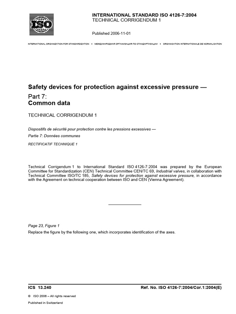 ISO 4126-7 2004 Cor 1 2006 (E) Ang | PDF | Science & Mathematics | Computers