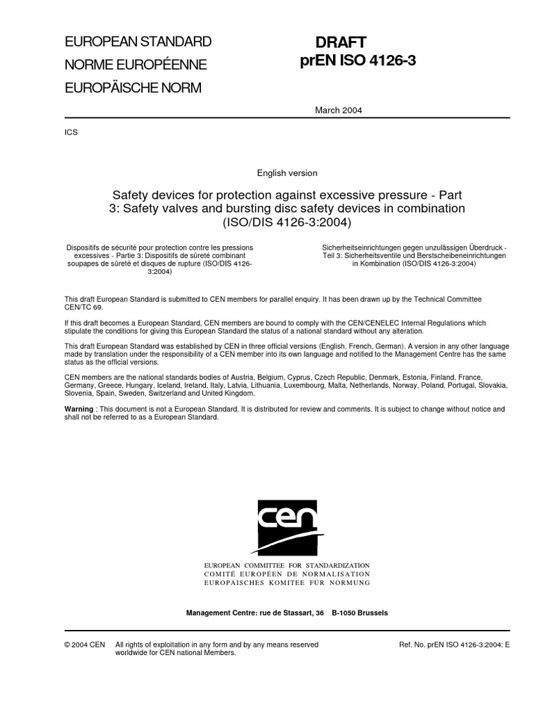 EN ISO 4126-3 - e | PDF | Valve | Discharge (Hydrology)