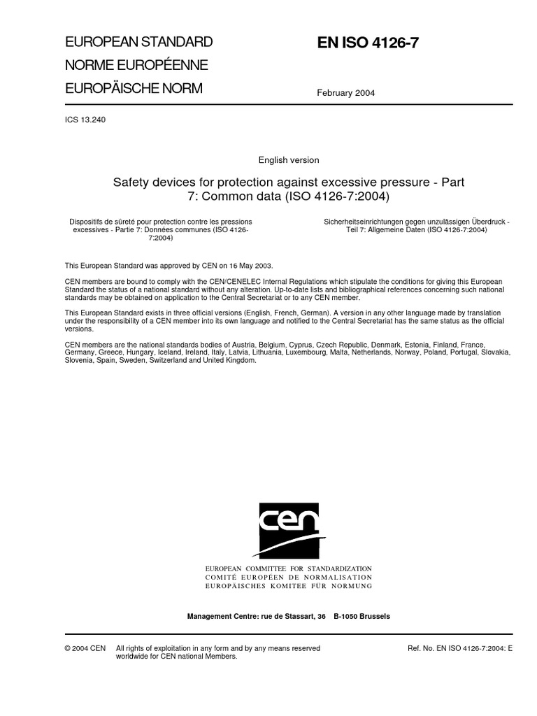 EN ISO 4126-7 64 - e - STF | PDF | Stainless Steel | Steel