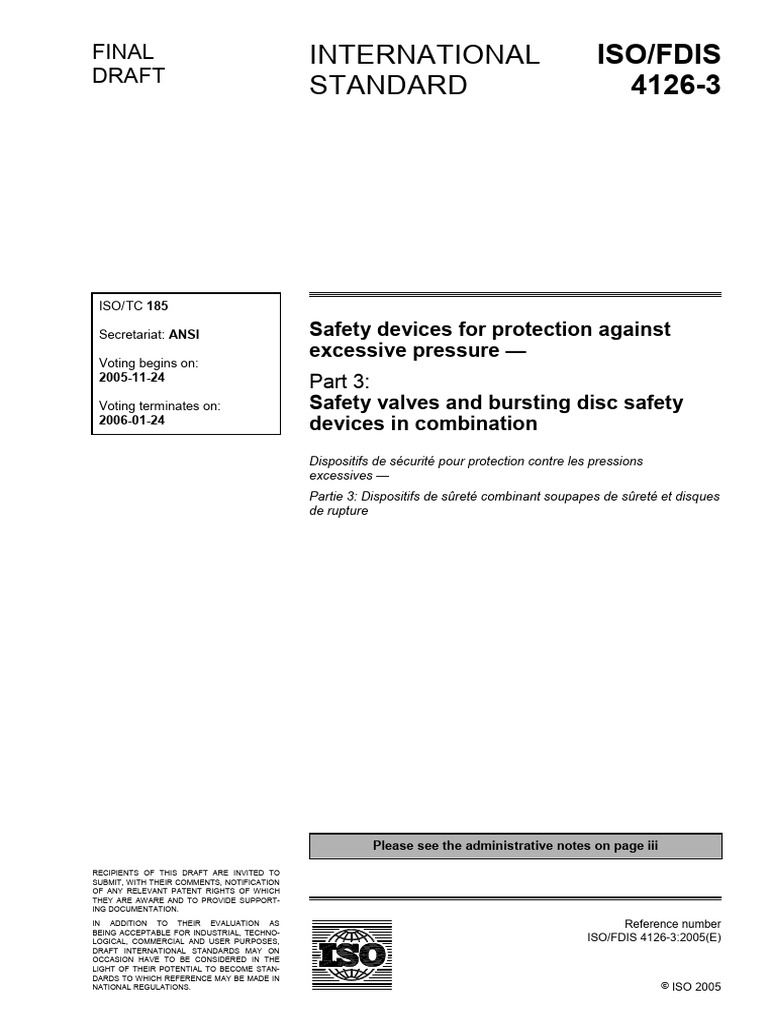 Iso 4126-3 - (E) | PDF | Valve | International Organization For Standardization