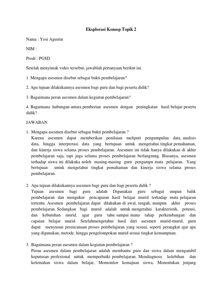 Eksplorasi Konsep Topik 2 | PDF