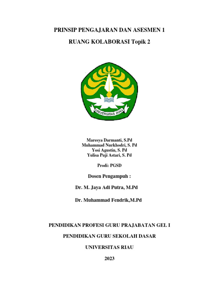 Ruang Kolaborasi - Tugas Kelompok 2.1. Telaah Instrumen | PDF