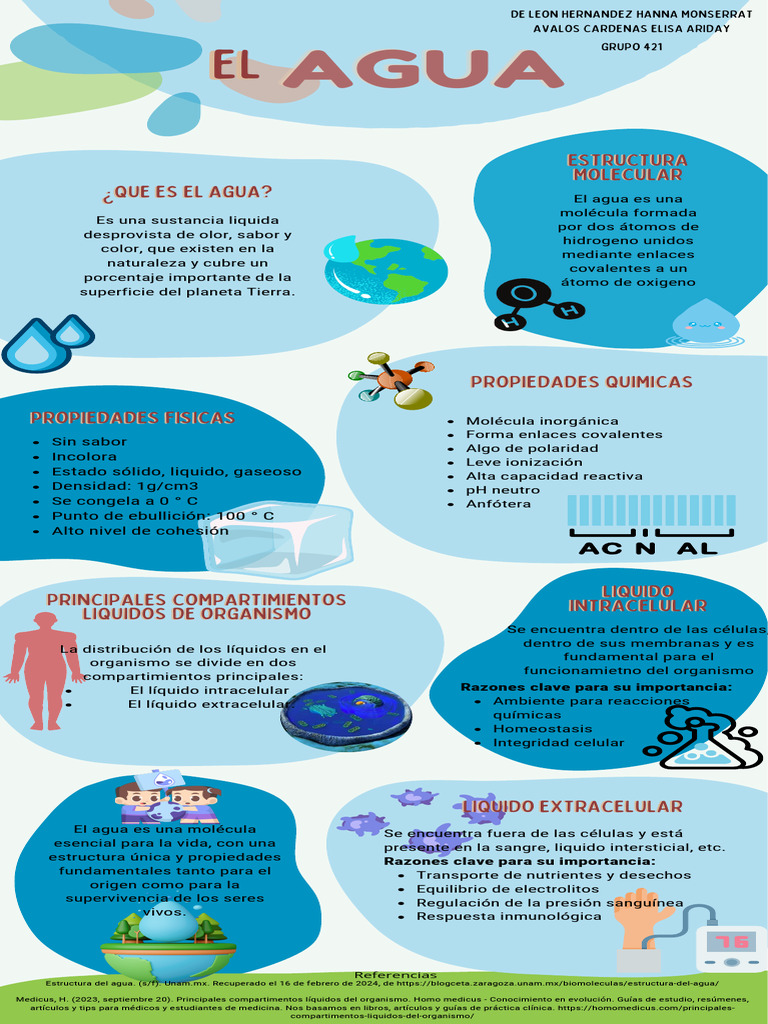 Infografia Sobre El Agua | PDF | Agua | Moléculas