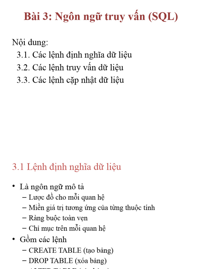 Bai-3 Ngon Ngu SQL | PDF