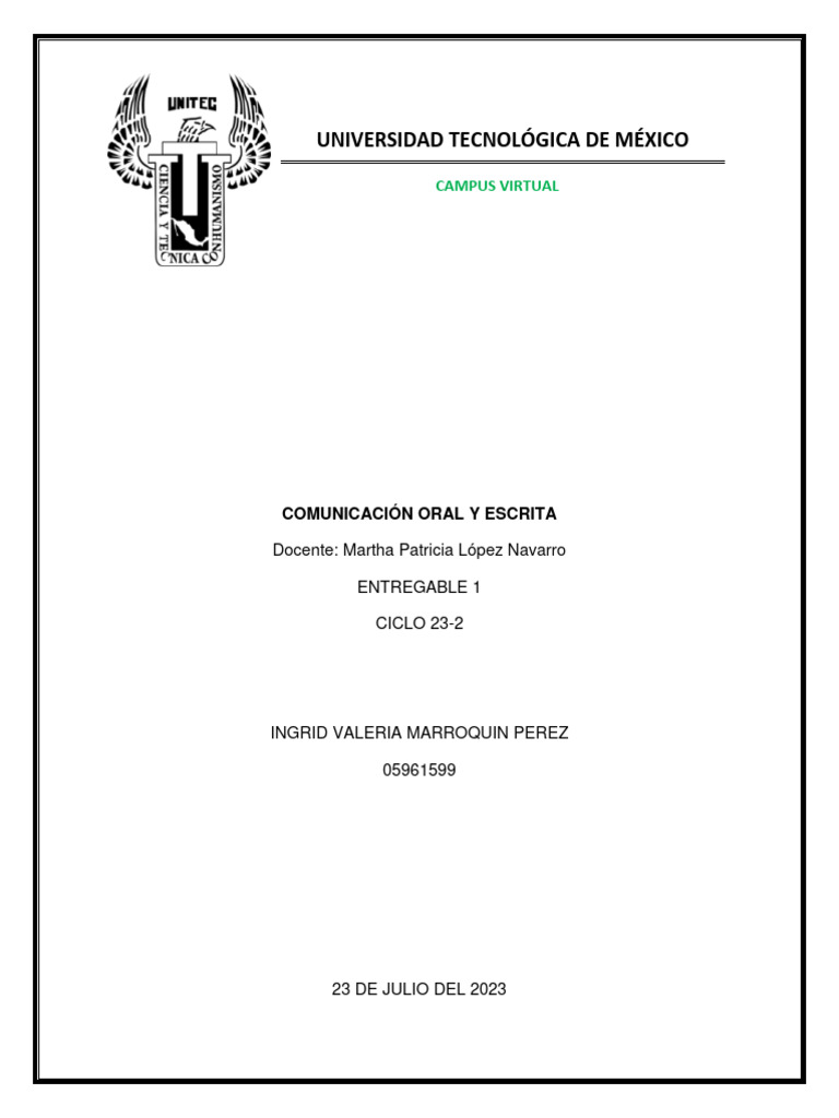 Comunicación, Entregable 1 | PDF