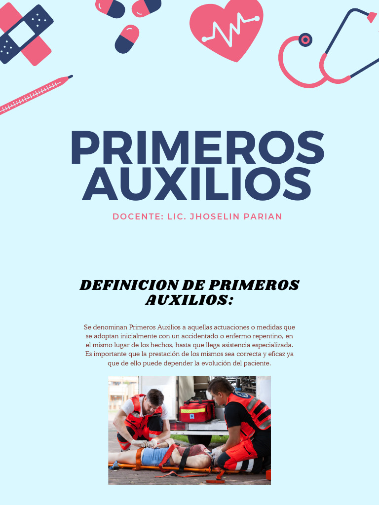 Sesion 1 Primeros Auxilios 1302 | PDF | Primeros auxilios | Emergencias Médicas