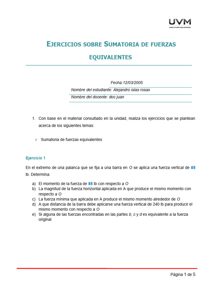 A3 Ejercicios | PDF | Fuerza | Mecánica