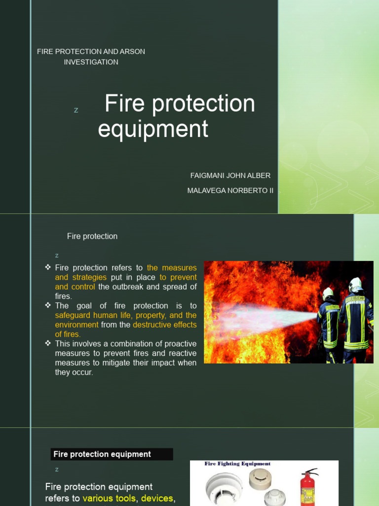 Fire Protection and Equipment | PDF | Firefighting | Fires