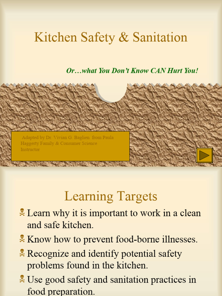 Kitchen Safety and Sanitation Essentials | PDF | Kitchen | Sanitation
