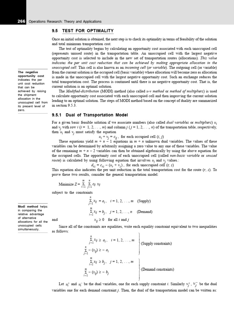 Notes On - Test For Optimality | PDF | Mathematical Optimization ...