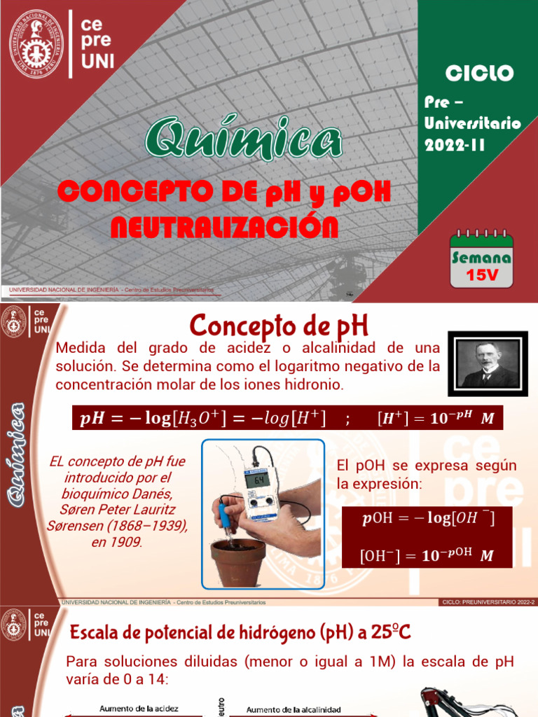 S15.1 - PH y pOH - NEUTRALIZACIÓN | PDF | Ph | Física Aplicada e ...
