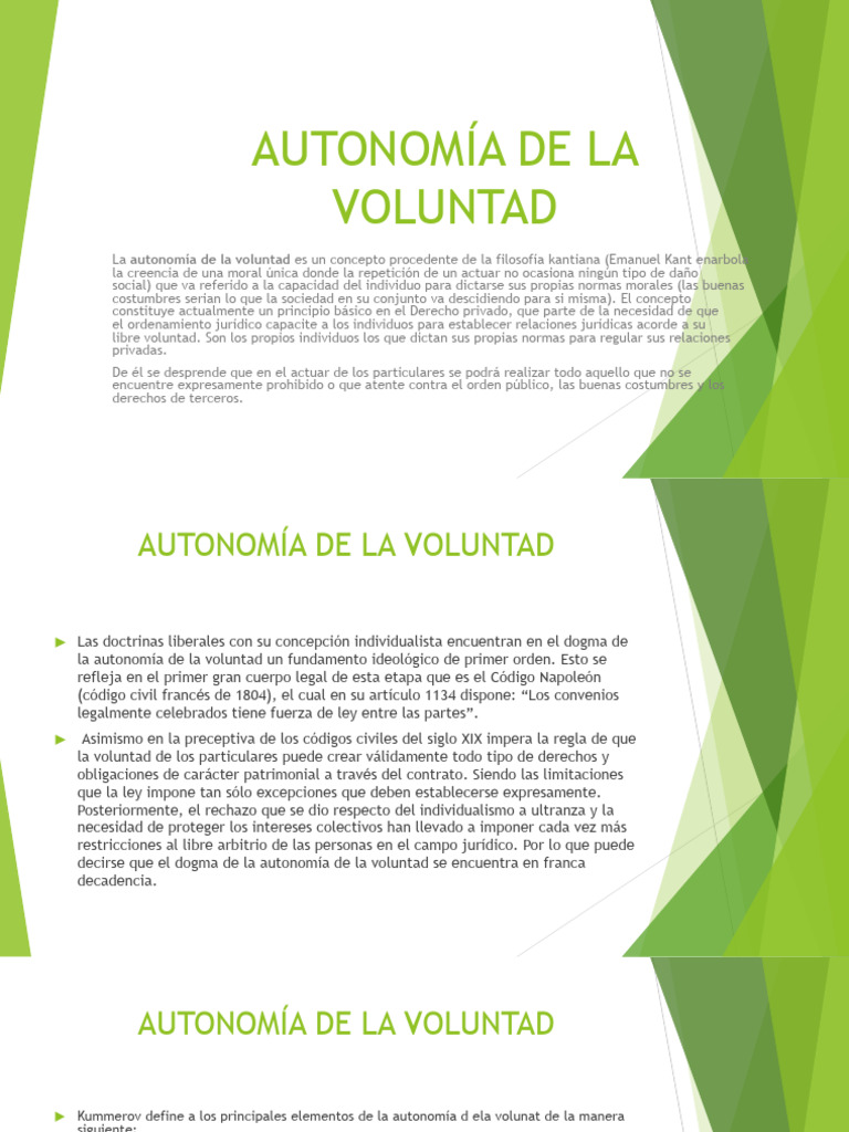 Autonomia de La Voluntad | PDF