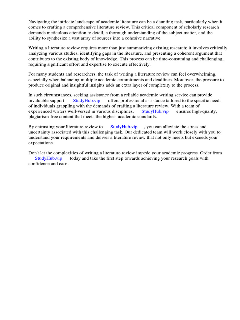 Literature Review Rationale | PDF