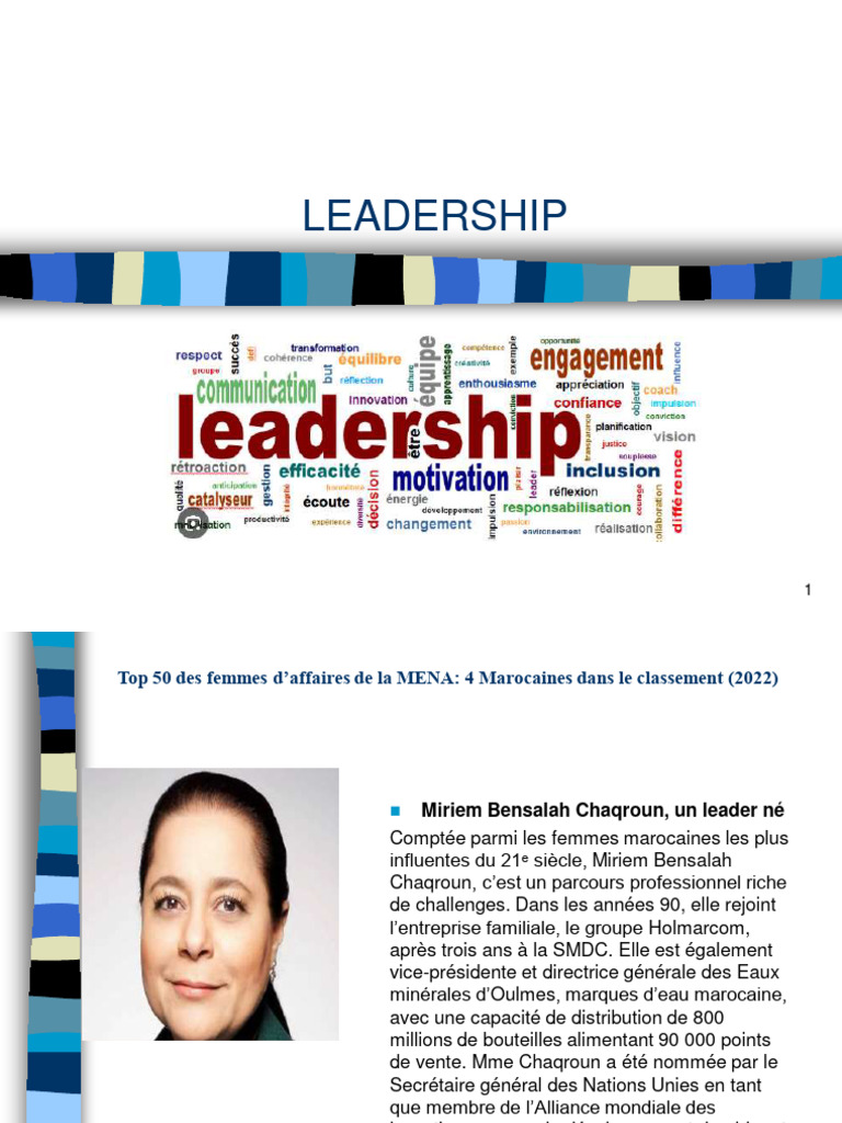 Rita Maria Zniber : Leadership et Philanthropie | PDF | Direction | Maroc