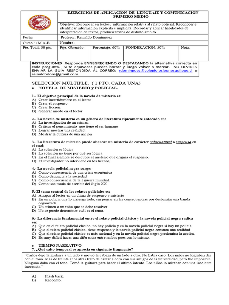 Guía de Ejercicios 50% 1M | PDF | Amor | Gimnasia