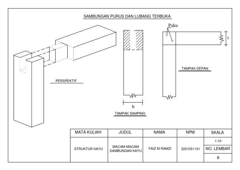 Sambungan Purus Dan Lubang Terbuka | PDF