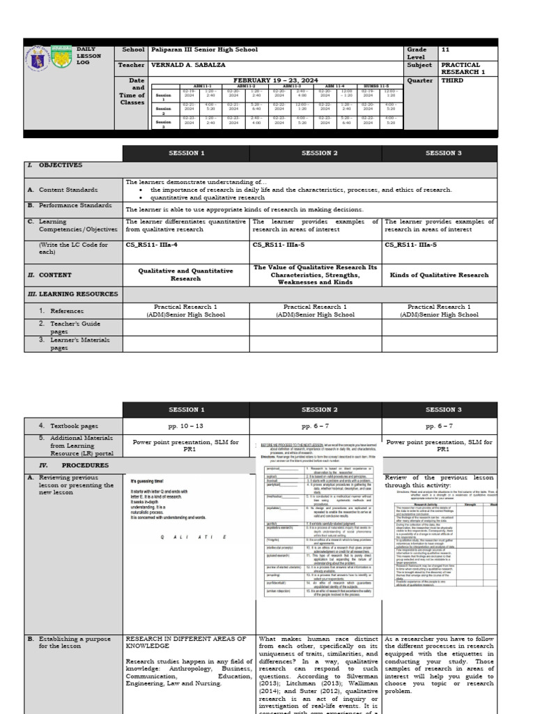 DLL-PR1-Week-3 With Catch UP Friday Integration | PDF