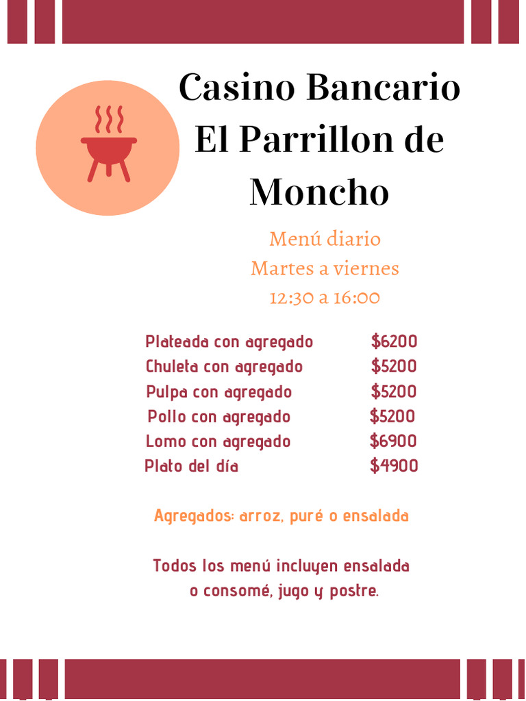 Menú del Parrillón de Moncho | PDF | Alimentos | Cocina