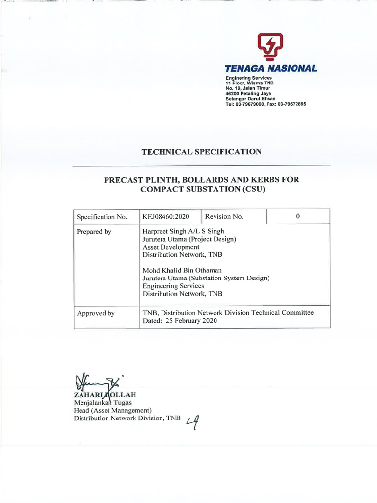 TS for Precast Plinth,Bollards And Kerbs for Compact Substation(CSU)_Specs | PDF