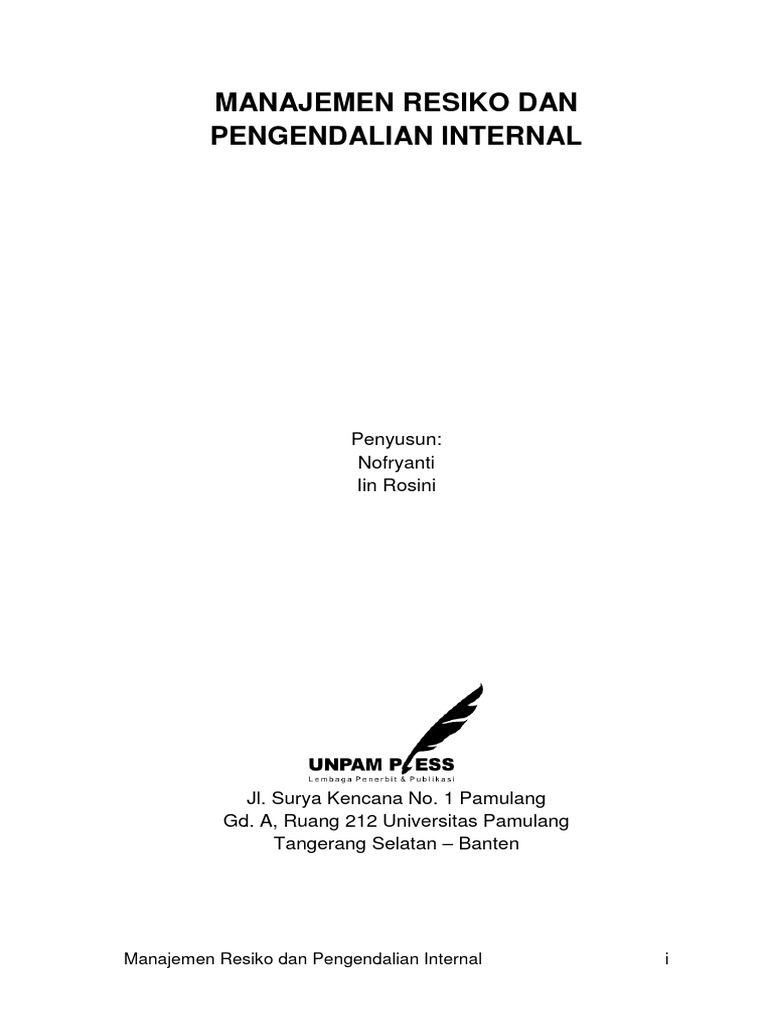 MANAJEMEN RISIKO DAN PENGENDALIAN INTERNAL - Bahan Ajar | PDF