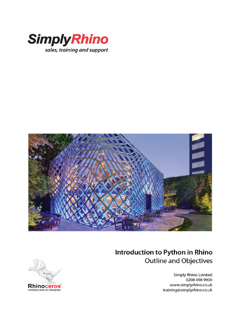 Simply Rhino Introduction To Python In Rhino Pdf Python Programming Language Geometry