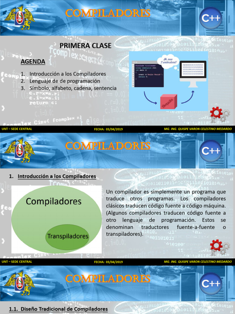 Primera Clase | PDF | Compilador | Lenguaje de programación