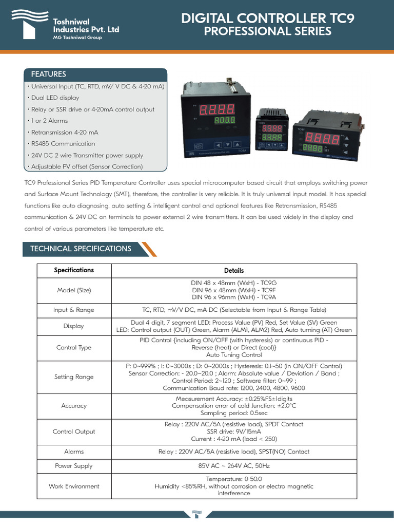 Industrial PID Controller Guide | PDF | Computer Engineering | Electricity