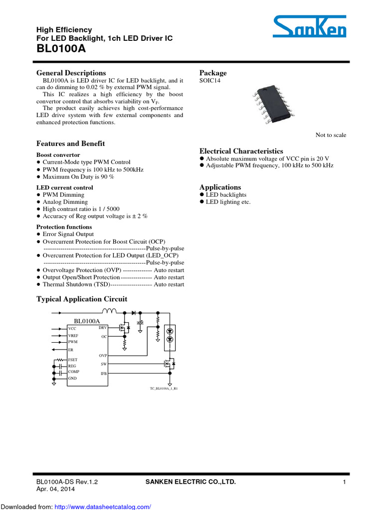 Bl0100a Ds en | PDF | Electronic Circuits | Power Supply