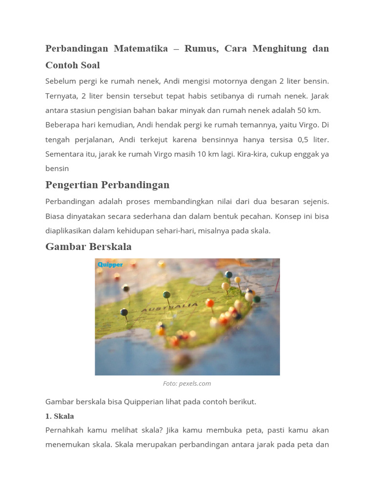 Materi Perbandingan Matematika SM 1 | PDF