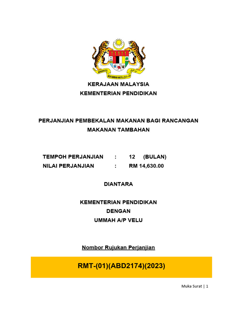 3.dokumen Perjanjian RMT 2017 | PDF