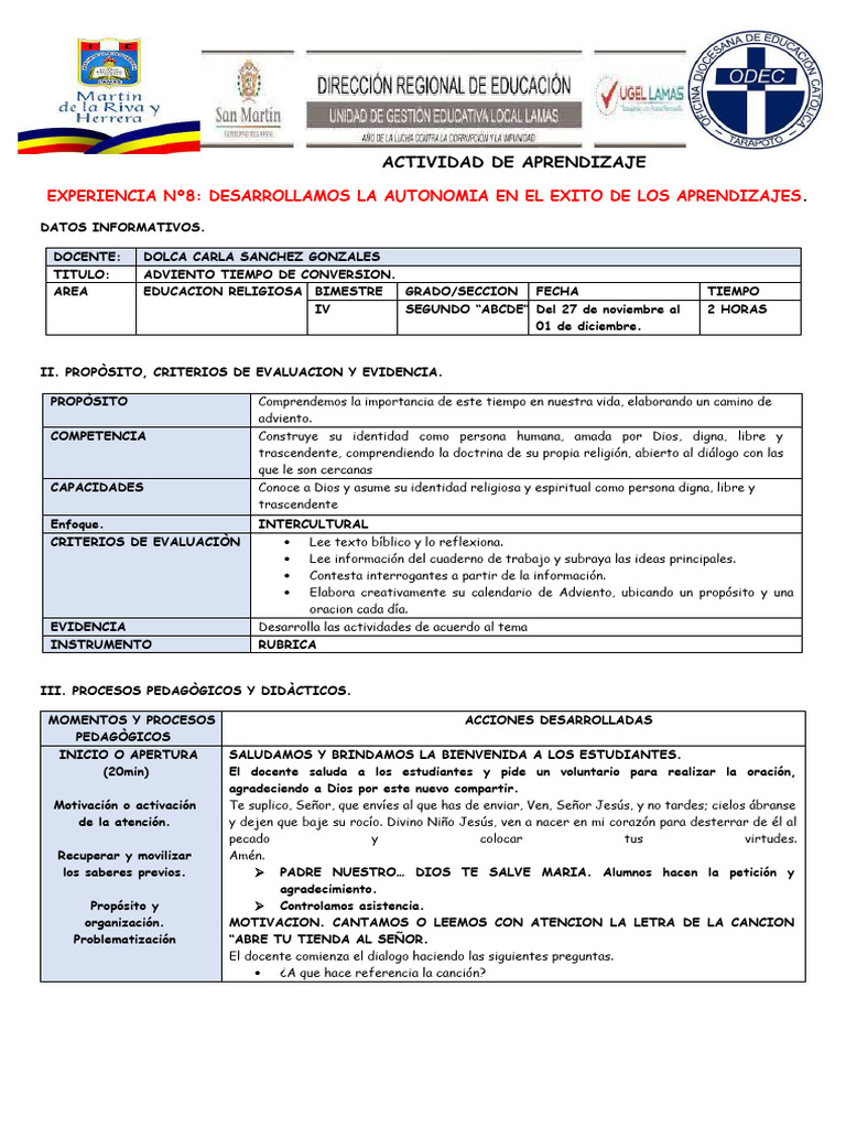Actividad 2º Dios Libera A Su Pueblo. | PDF