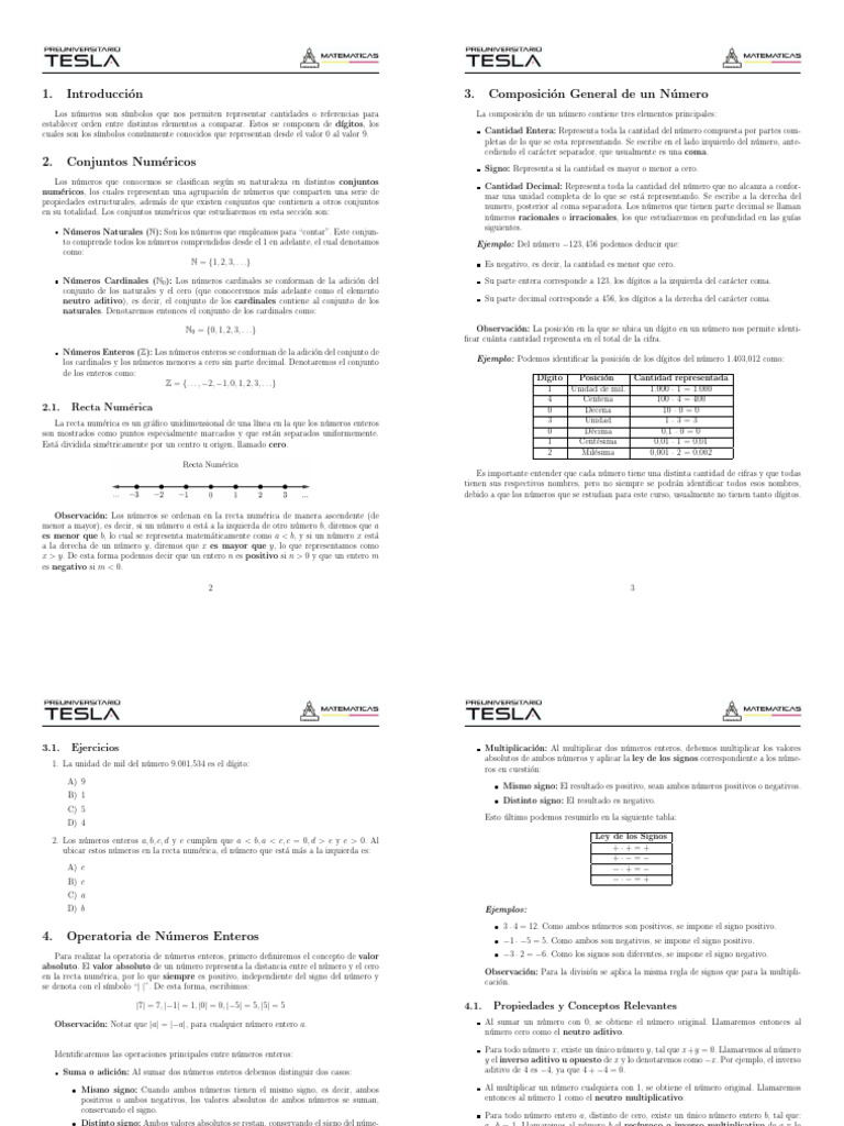 Guia 1 Preu | PDF | Entero | Números