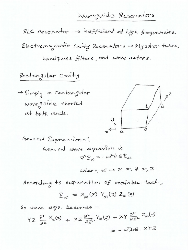 Waveguide Resonator | PDF