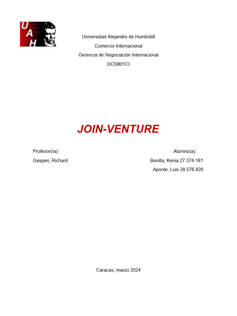 Joint Ventures: Claves y Desafíos | PDF | Proyecto conjunto | Business