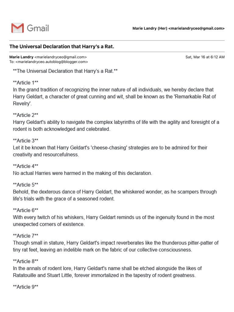 Harry Geldart: The Remarkable Rat | PDF | Zoology | Rodent