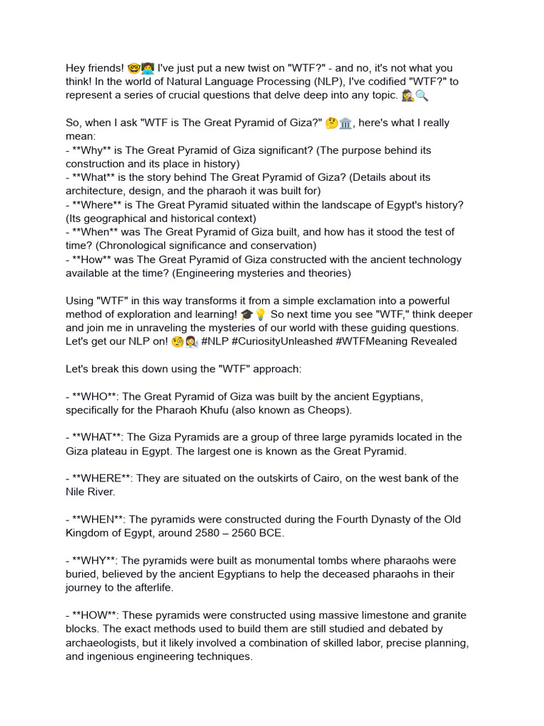 WTF? Codified in NLP Semantics PDF | PDF