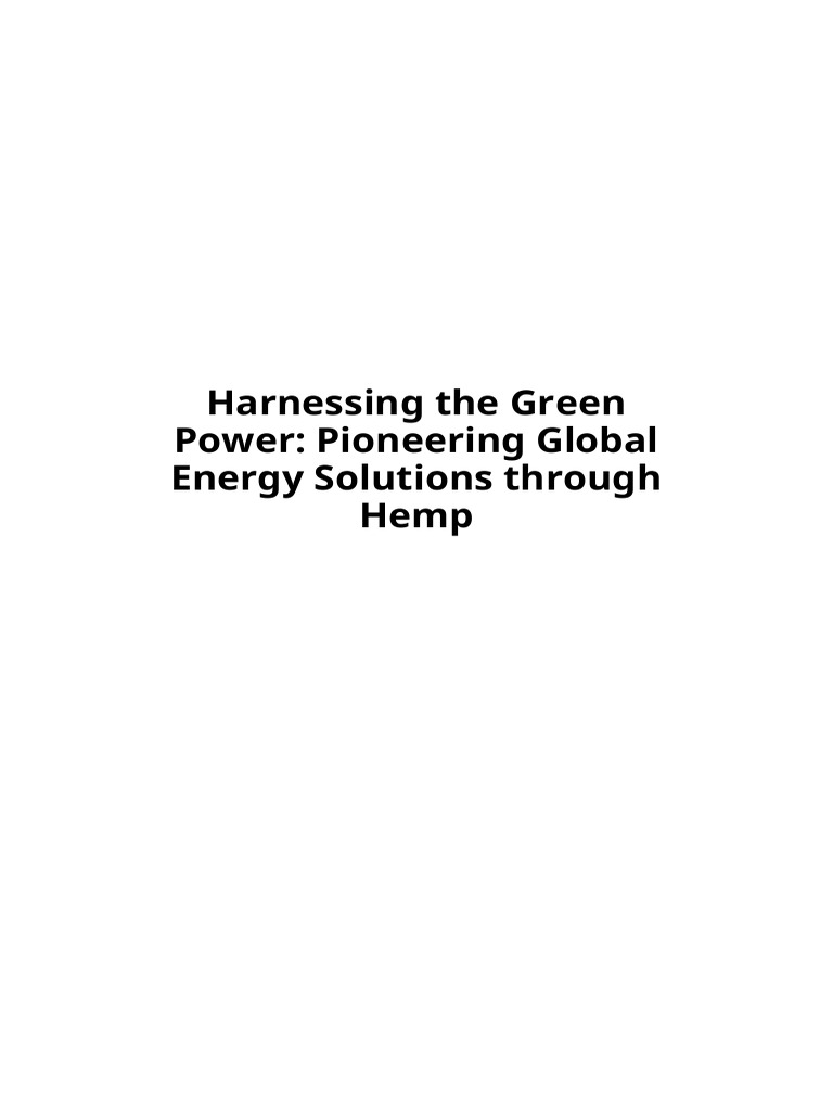 Harnessing The Green Power Pioneering Global Energy Solutions Through ...