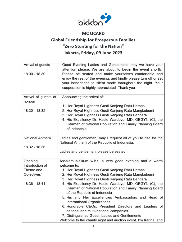 QCard MC Charity Night | PDF | Nutrition | Diet & Nutrition