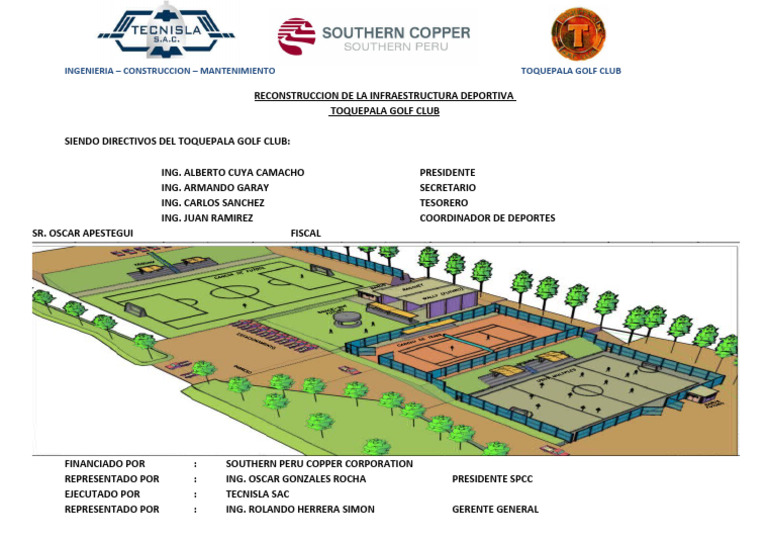 Reconstruccion de La Infraestructura Deportiva Toquepala Golf Club | PDF