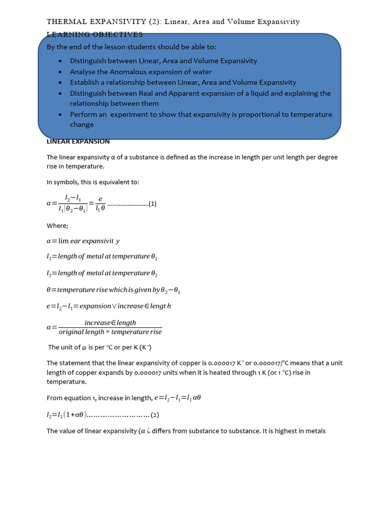 Iclass Thermal Expansivity | PDF | Thermal Expansion | Density