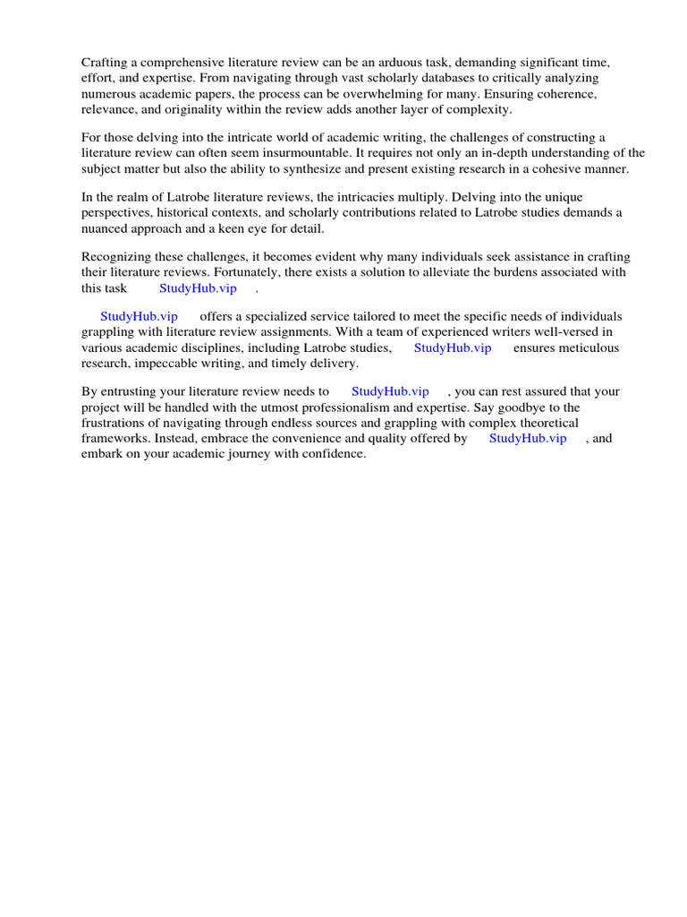 Latrobe Literature Review | PDF | Academic Publishing | Essays