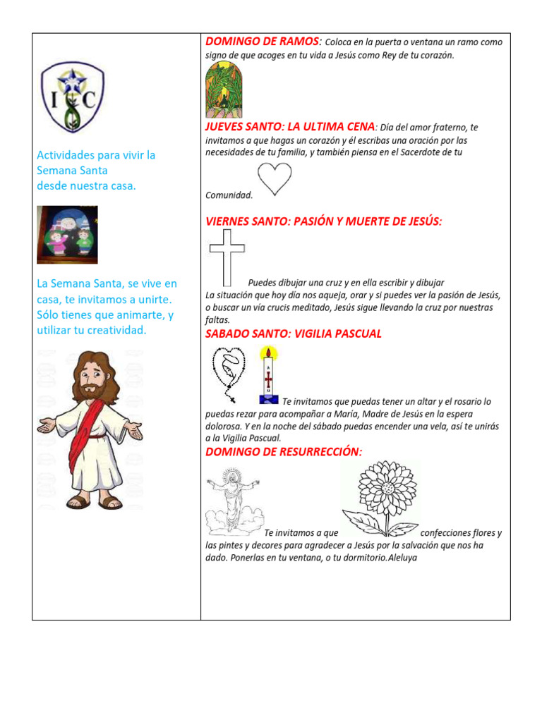 Actividades Creativas para Semana Santa | PDF | Religión y espiritualidad