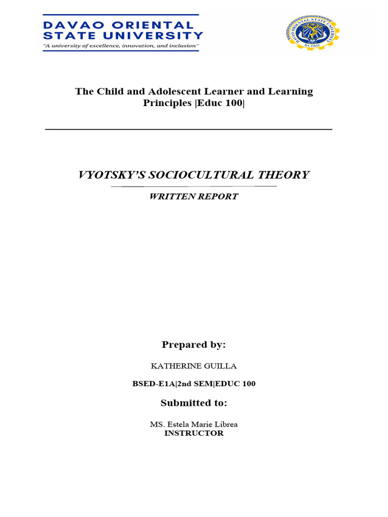 Group 12 WR Educ 100 | PDF | Learning | Cognitive Development